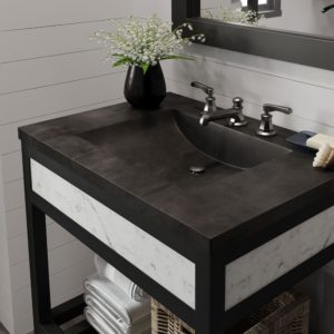 Cuzco 30-Inch Steel Bath Vanity Base with Decorative Insets | Native Trails