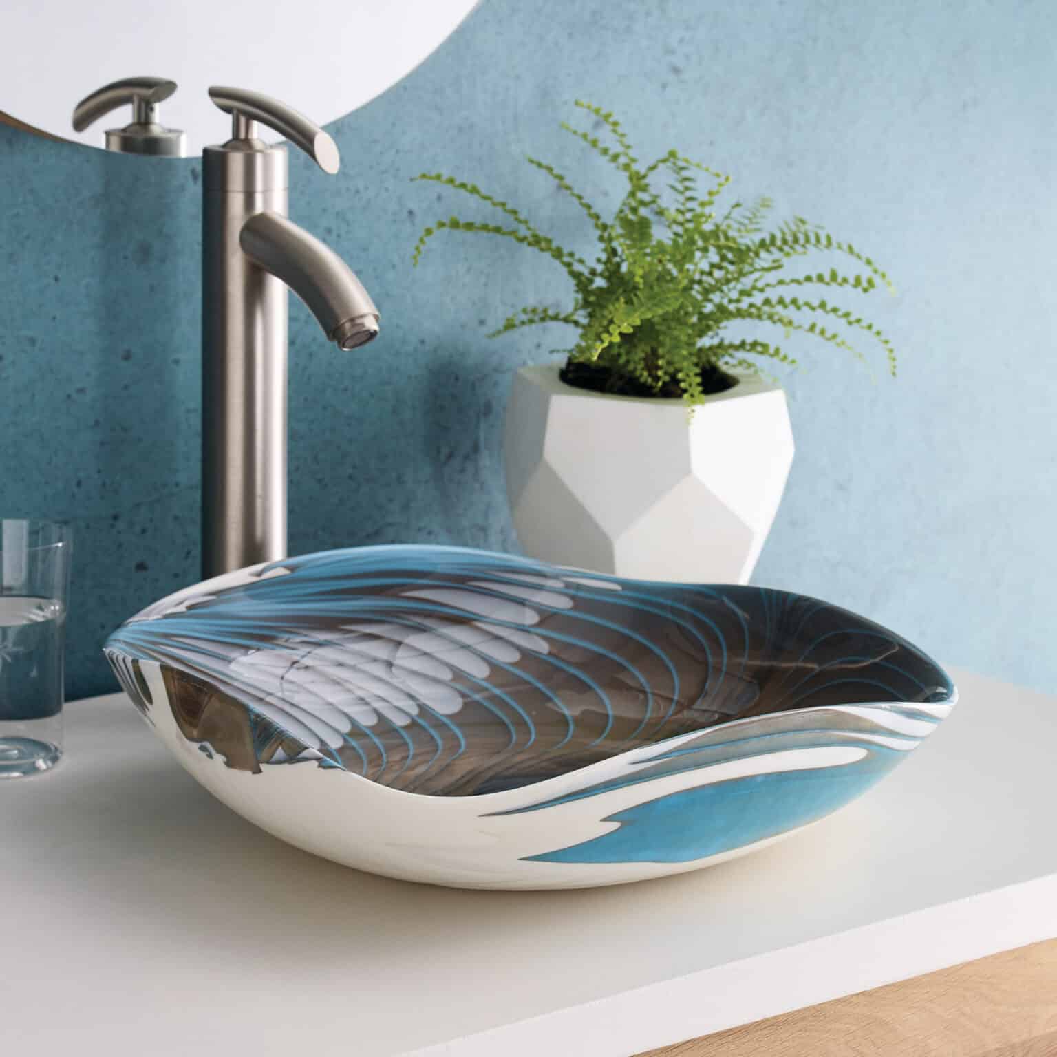 Lido | Murano Glass Vessel Bathroom Sink - Native Trails