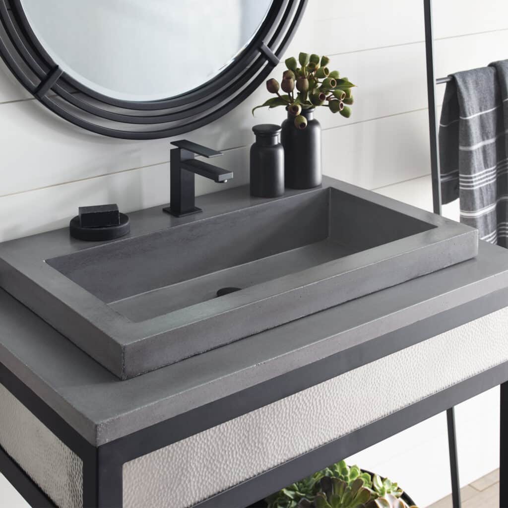 Modern Rectangular Trough Bathroom Sinks | Native Trails
