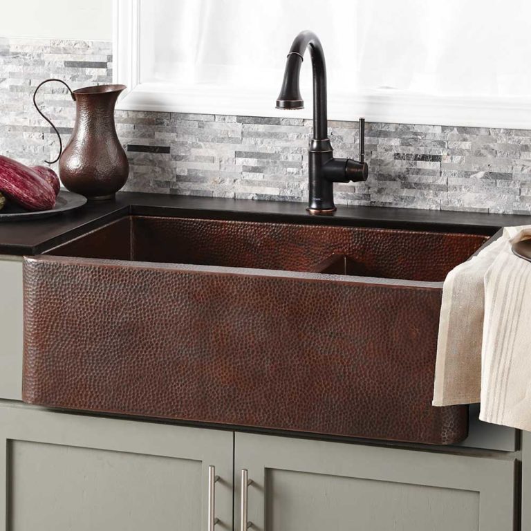 Farmhouse Double Bowl | Concrete Apron Front Kitchen Sink